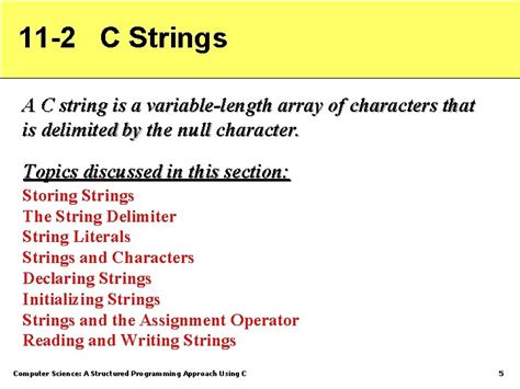 Chapter 11 Strings Objectives To Understand Design Concepts