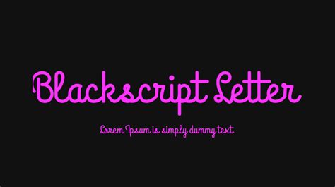 Blackscript Letter Font Download Free For Desktop Webfont