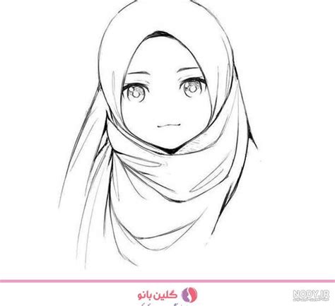 نقاشی دختر کوچولو با حجاب عکس نودی