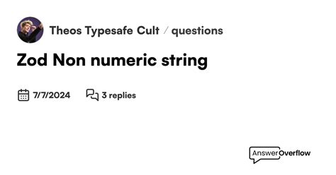 Zod Non Numeric String Theos Typesafe Cult