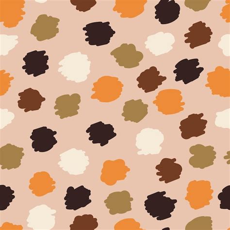 Premium Vector Vector Modern Seamless Pattern With Colorful Hand Draw Abstract Blobes Doodles