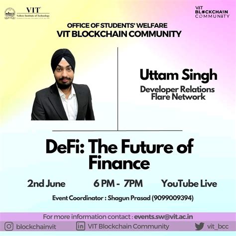 Vit Blockchain Community On Linkedin We Are Excited To Host Mr Uttam Singh Dev Relations