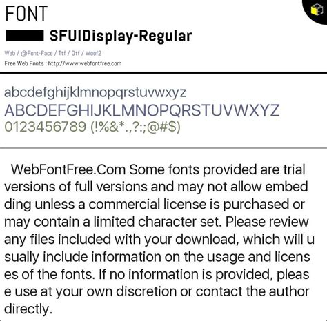 Sf Ui Display Regular Fonts Downloads Webfontfreecom
