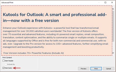 How To Print Email Body Only Without Header And Username In Outlook