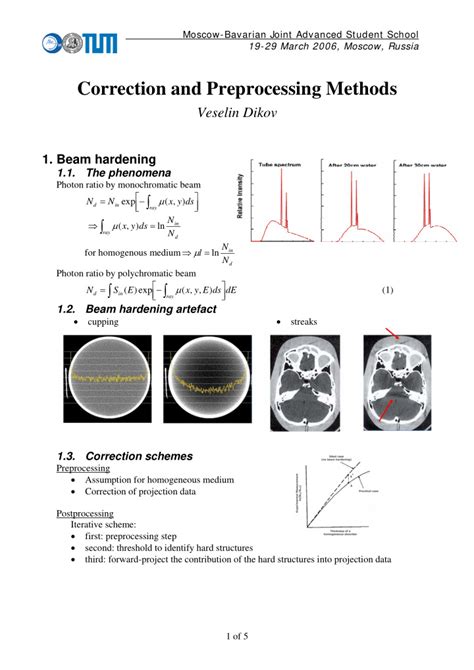 Pdf Correction And Preprocessing Methods Veselin Dikov 1 Beam Pdf