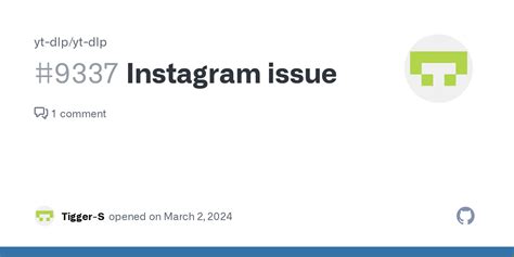 Instagram Issue · Issue 9337 · Yt Dlpyt Dlp · Github