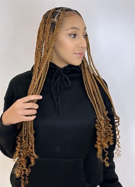 16 Trendy Knotless Braids With Curly Ends Hairstylecamp 16 Trendy Knotless Braids With Curly Ends Hairstylecamp