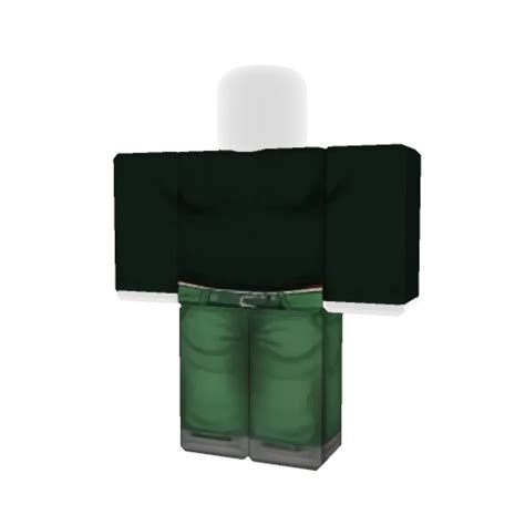 Dark Green Crop Top With Black Baggy Jeans Skin For Roblox By Eliana