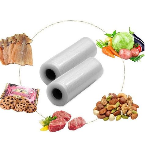 2 рулона партия вакуумные пакеты для хранения пищевых продуктов вакуумная упаковочная машина для