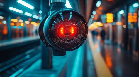 Surveillance Checkpoint Monitoring At A Busy Urban Transportation Hub