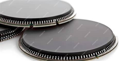 Silicon Wafer Featuring Processor Cores On A White Background Concept Silicon Wafer Processor