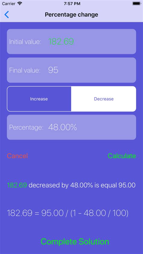 Percentage Solver Pour Iphone Télécharger