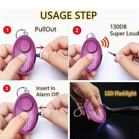 Self Defense Keychain Set For Women Safety Keychain Full Set With Personal Alarm Knife Keychain