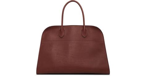 The Row Soft Margaux 15 Burgundy Bag in Red | Lyst