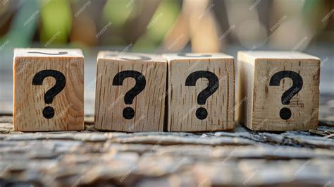 blocks with question marks and copy space questions and problem solving