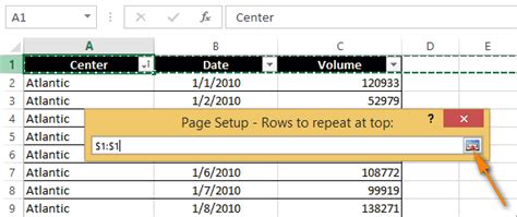 Как в Excel распечатать шапку на каждой странице в