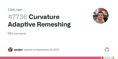 Curvature Adaptive Remeshing · Issue 7736 · Cgalcgal · Github