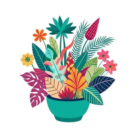 Иллюстрация вектора комнатного растения в горшке Премиум Ai сгенерированный вектор