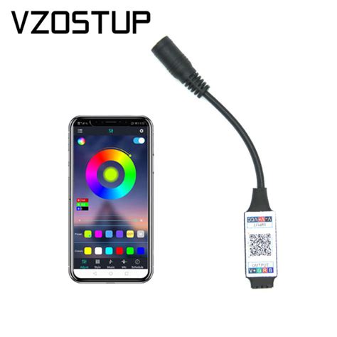 Mini Rgb Bluetooth Compatible Controller Dc 5v 12v 24v Music Bluetooth Smd Cob Led Light Strip