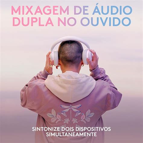 Headset Gamer Sem Fio Logitech G Aurora Lightspeed RGB Bluetooth USB Branco