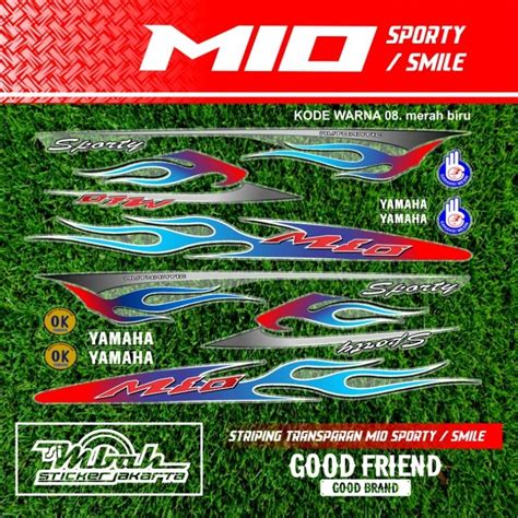 Jual Striping Transparan Api Mio Sporty Striping Motor Stripingtransparan Stickermotor
