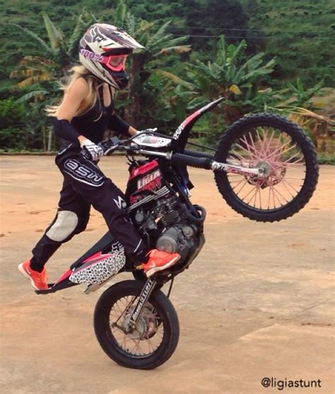 Real Motorcycle Women Ligiastunt 4 Motocross Love Motocross