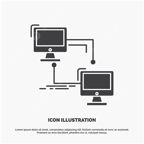 Local Lan Connection Sync Computer Icon Glyph Vector Gray S Computer Icons Icons Icons