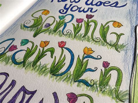 Garden Lettering In A Tickle