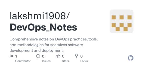 Github Lakshmi1908devopsnotes Comprehensive Notes On Devops Practices Tools And