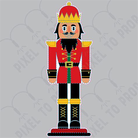 Stamped Singing Nutcracker Pixel To Prop