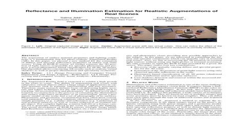 pdf reﬂectance and illumination estimation for realistic