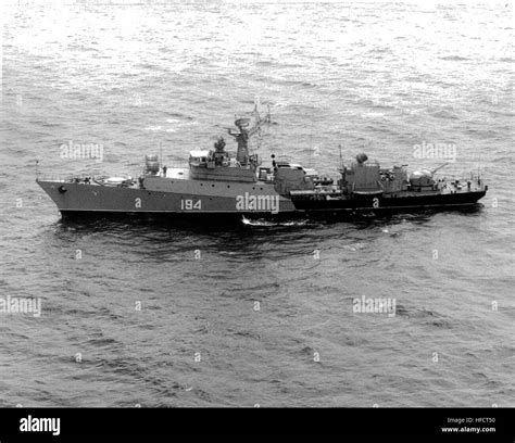 Aerial Port Beam View Of A Soviet Grisha Class Frigate Underway