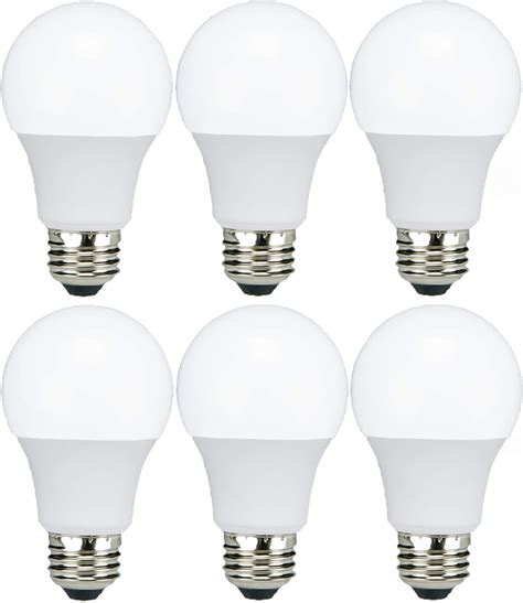 Tcp Led 40 Watt Equivalent 6 Pack A19 Non Dimmable Light Bulbs Soft White 2700k