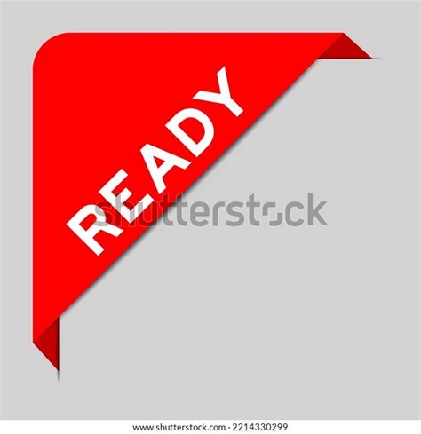 Red Color Corner Label Banner Word Stock Vector Royalty Free