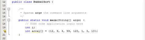Pengurutan Array Dengan Teknik Bubble Sort Pada Java Netbeans