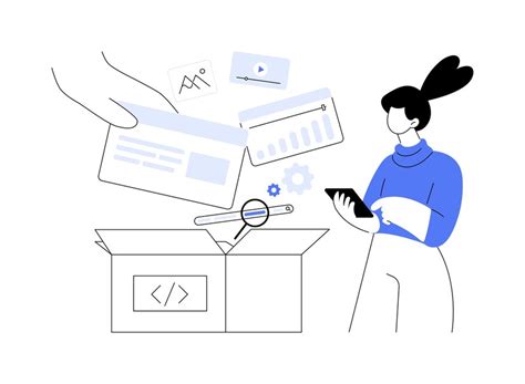 Premium Vector Packaged Software Abstract Concept Vector Illustration