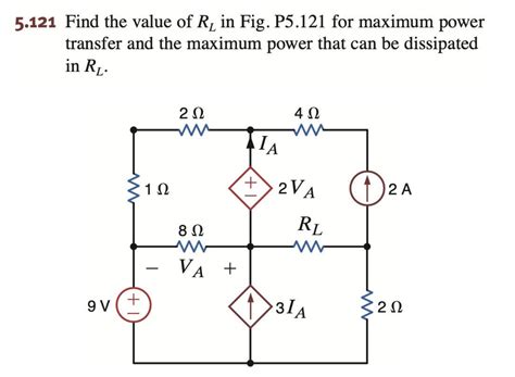 Solved 5121 Find The Value Of Rl In Fig P5121 For Maximum