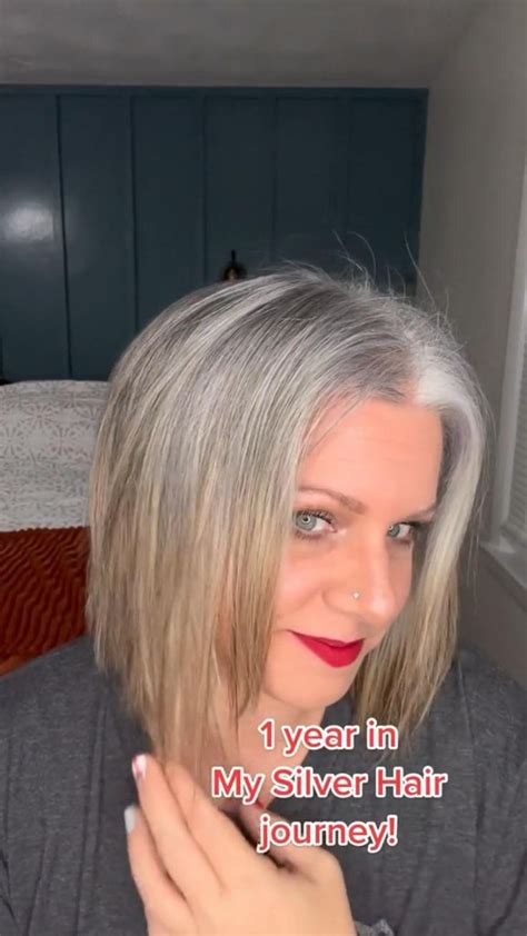 1 Year On My Silver Hair Journey Silver Hair Hair Styles Short