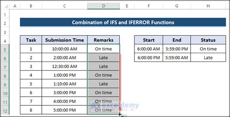 Return Value If Time Is Greater Than And Less Than A Range In Excel 6