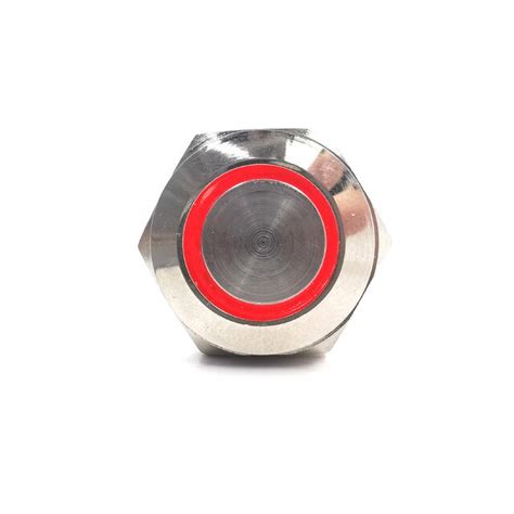 Probots 12mm ProMax PPS12005RRL Metal Push Button Switch Waterproof Latching Red Buy Online India