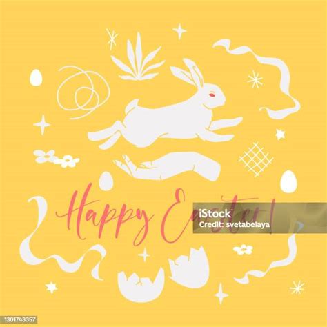 Spanduk Easter Square Ilustrasi Stok Unduh Gambar Sekarang Acara Perayaan Peristiwa Agama