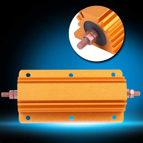 Rx24 200w 1r Resistor Gold Aluminum Shell Resistor For Power Supply Sensor Stage Audio