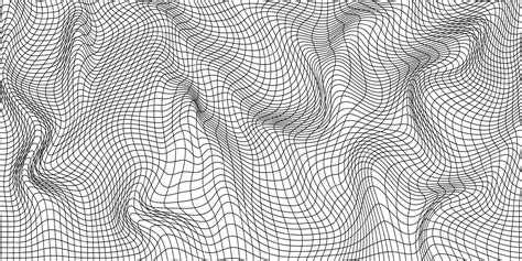 Premium Vector Abstract Wavy 3d Mesh On A White Background Geometric