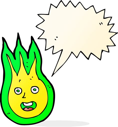 Cartoon Friendly Fireball With Speech Bubble 45076354 Png