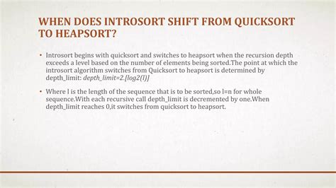 Introsort Or Introspective Sort Pdf Programming Languages Computing