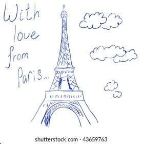 Eiffel Tower Sketch Stock Vector Royalty Free 43659763 Shutterstock