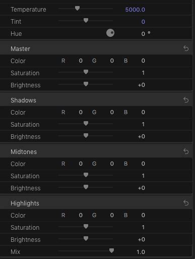 FCP X New Color Temperature Settings Larry Jordan