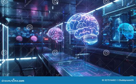 Ai Technology The Image Depicts A Futuristic Workspace Highlighting The Progression Of