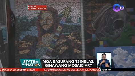Mga Basurang Tsinelas Ginawang Mosaic Art Sona Kung Sa Iba Basura Ang Mga Lumang Tsinelas