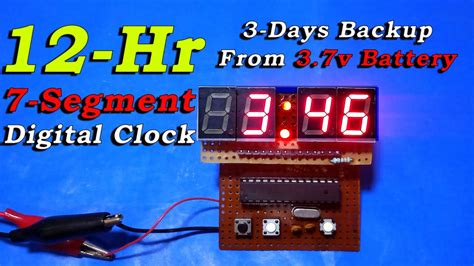 12hr Digital Clock Using 7 Segment Display How To Make Arduino Digital Clock Without Rtc
